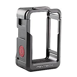PGYTECH Video Vlogging Camera Frame Cage for DJI Osmo Action 3 Camera ,Include for DJI Magnetic Connection Interface and 1/4 Thread Hole with Cold Shoe Mount, Prevent The Screen from Scratching