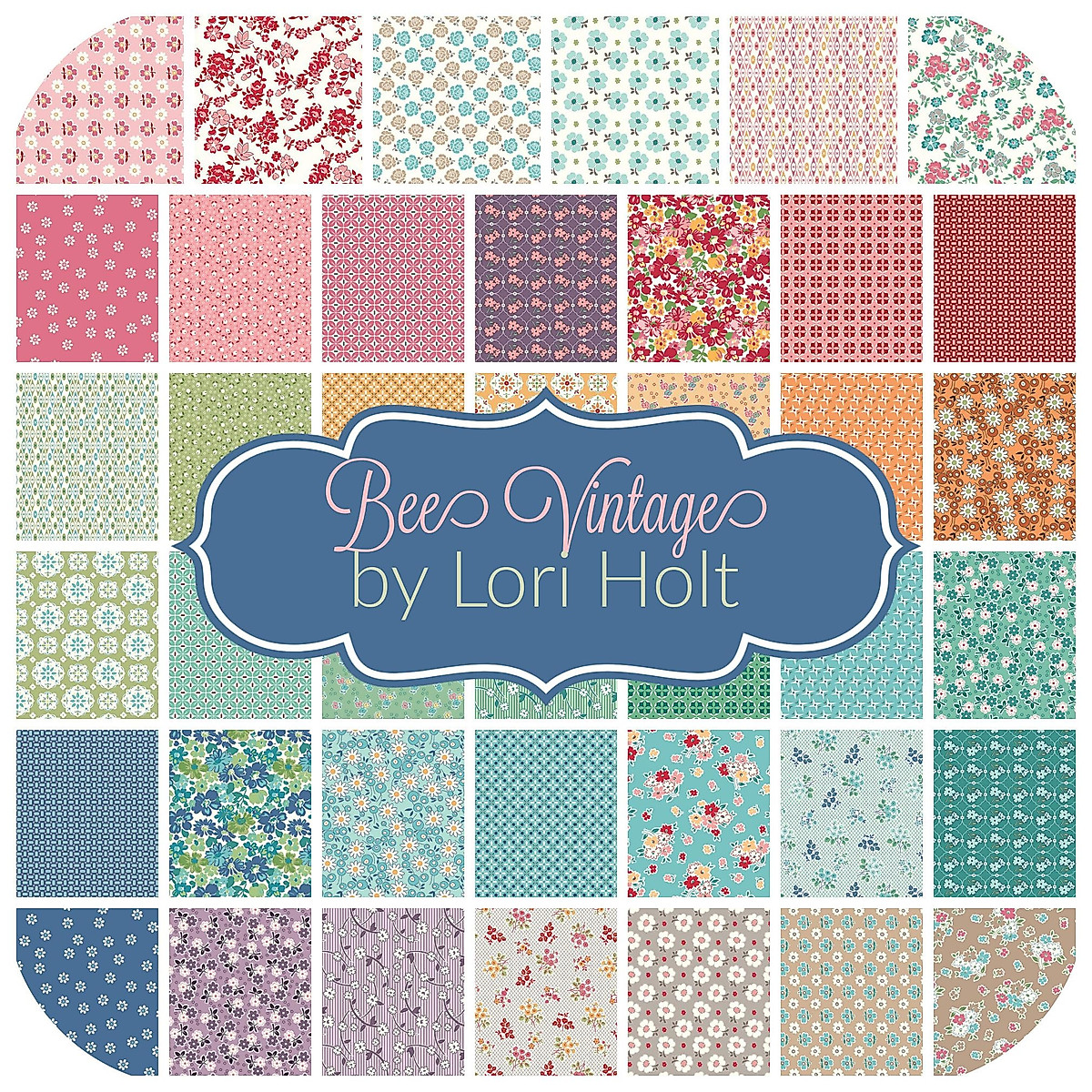 Bee Vintage Scrap Bag (Approx 2 Yards) by Lori Holt for Riley Blake 2 Yards DIY Quilt Fabric