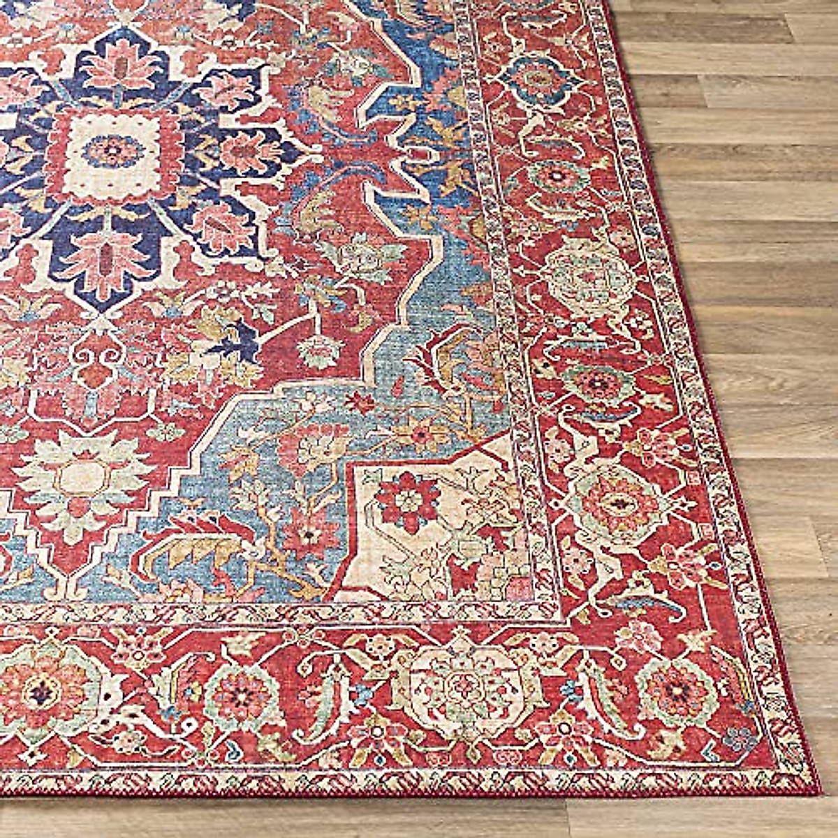 Artistic Weavers Lyyti Area Rug 7'6" x 9'6", 7 ft 6 in x 9 ft 6 in, Bright Red/Blue
