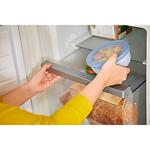 Mepal Rosti Cirqula Multi Food Storage and Serving Bowl with Lid, Low Bowl-11oz, White