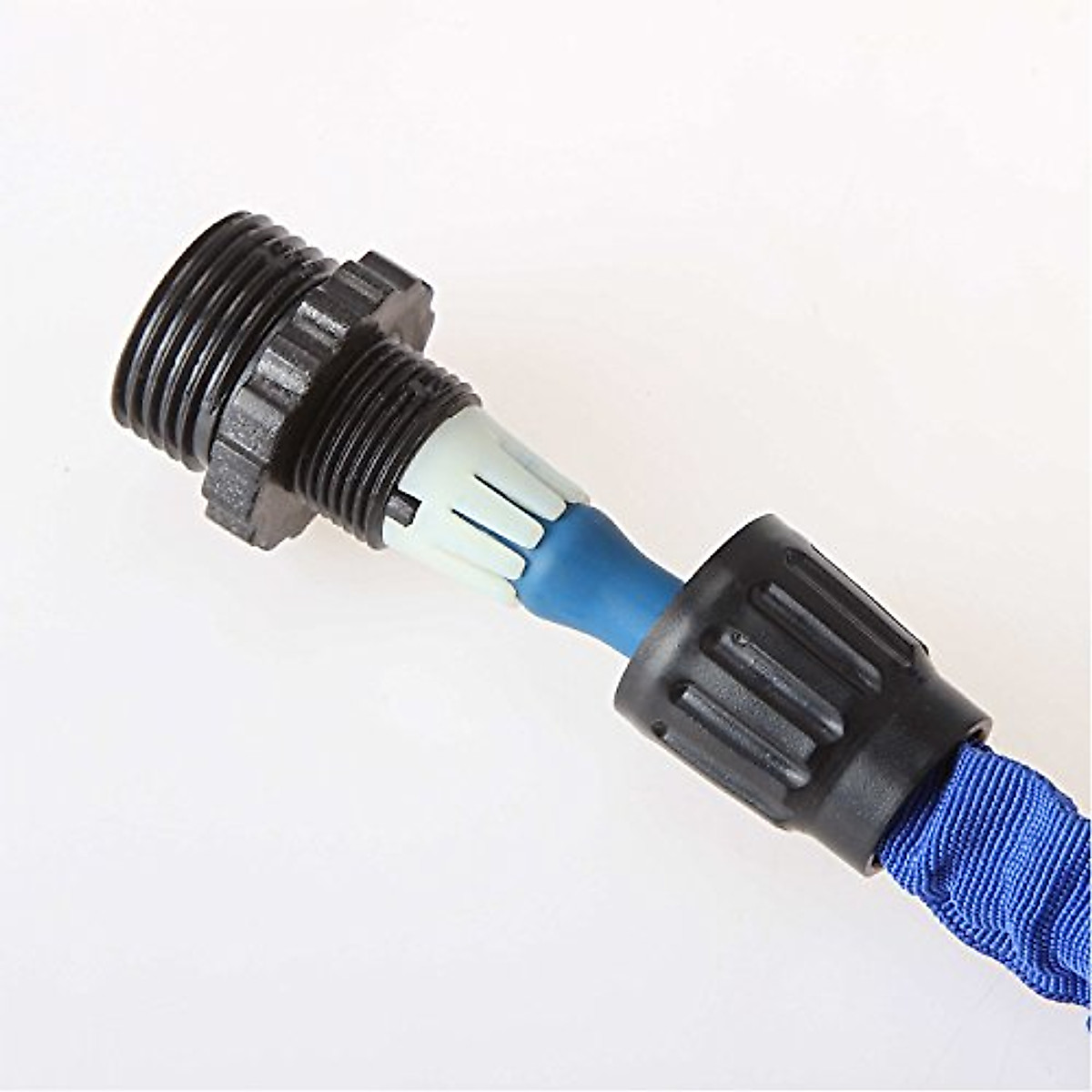 Expanding Hose Magic Flexible Expandable Garden Water Hose With 7 Functions Spray Nozzle and Shut-off Valve-Blue (100FT)
