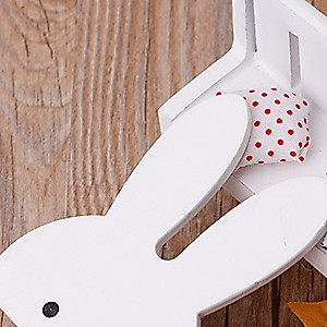 zgs78hh Cute Bunny Hook, Wooden Clothes Hanger, Wall Decor Children Bedroom Pendant