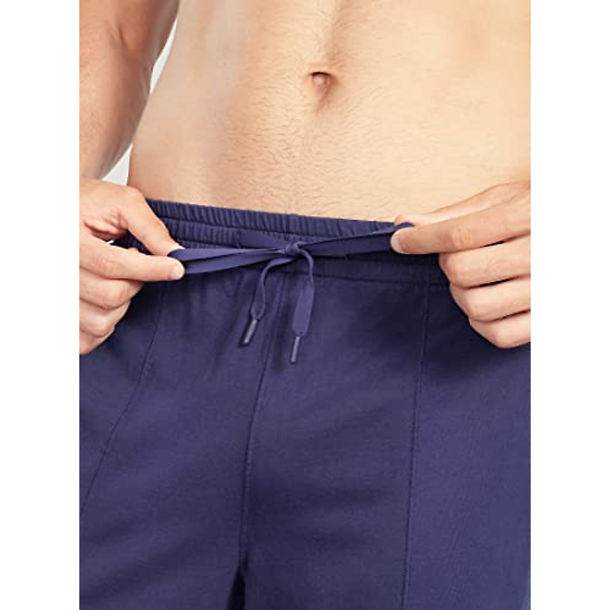 DAVID ARCHY Men's Soft Cotton Pajama Bottom Comfy Knit Pajama Long John Lounge Sleep Pants for Men 2 Pack (XL, Black/Navy Blue)