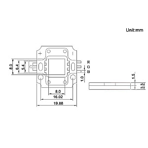 CHANZON High Power Led Chip 10W RGB Common Anode (300mA - 350mA for Each Color) Multicolor Super Bright Intensity SMD COB 10 Watt Light Emitter Components Diode 10 W Bulb Lamp Beads DIY Lighting