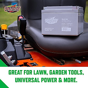 Interstate Batteries 12V 26Ah Battery (Nut & Bolt Terminal) SLA AGM VRLA Rechargeable Replacement for UPS Backup Power, Lawn & Garden, Solar (SLA1146)