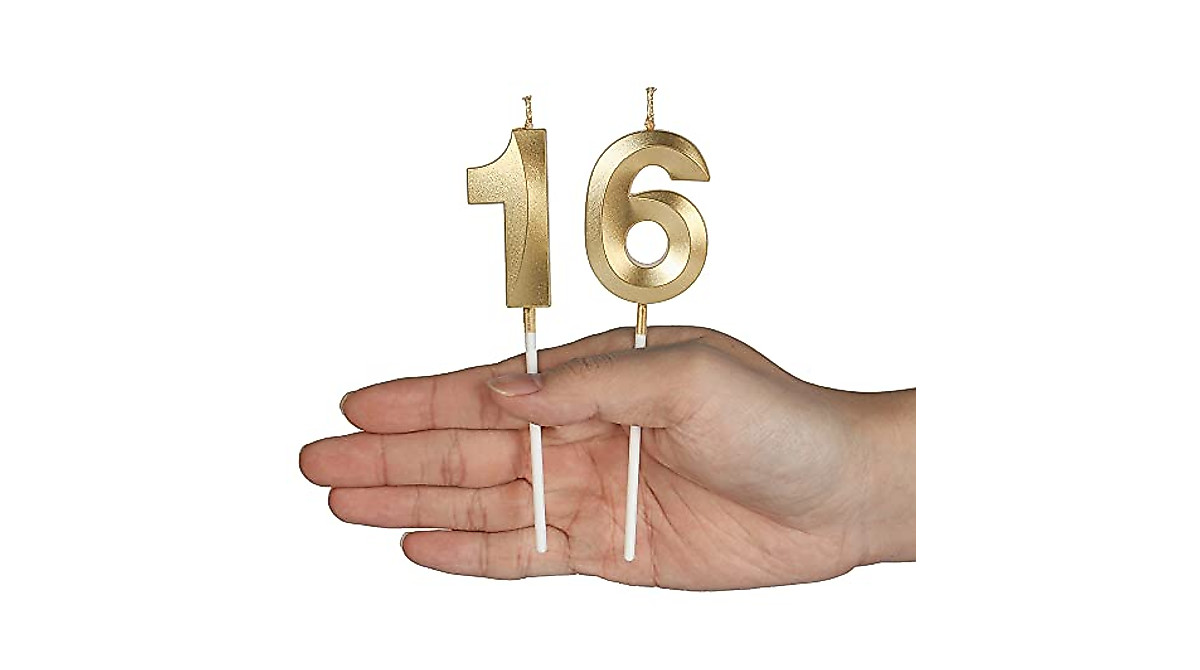 Gold 38th & 83rd Birthday Candles for Cakes, Number 38 83 Candle Cake ...