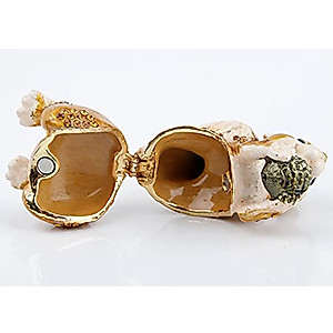 SEVENBEES Hand Painted Squirrel Jewelry Boxes Trinket Box Hinged Squirrel Figurine Gift for Women Girls