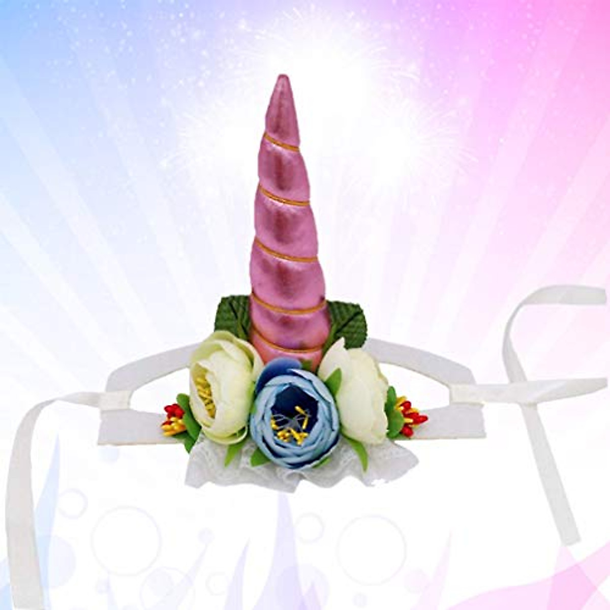 Unicorn Pet Hat Headband Decor: Dog Unicorn Horn Headband with Adjustable String for Pet Puppy Cat Party Daliy Decoration