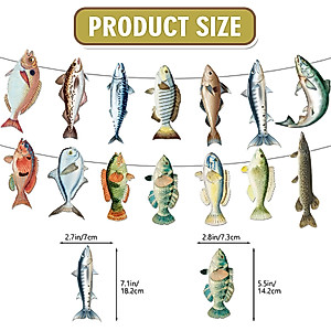 Gone Fishing String Hanging Banner Gone Fishing Party Decoration Fishing Birthday Party Decoration Fishing Party Supplies with Fishing Hanging Decorations for Fishing Decorations