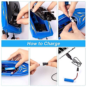 2 Pack RC Boat Remote Control Boats for Pools and Lakes for Kids and Adults, 10 kmH 2.4 GHz RC Boat for Boys 4-7 8-12 Years with 4 Rechargeable Batteries