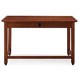 Leick Home 89400 Oak and Slate Laptop Desk with Drop Front Keyboard Drawer, Distressed Rustic Autumn
