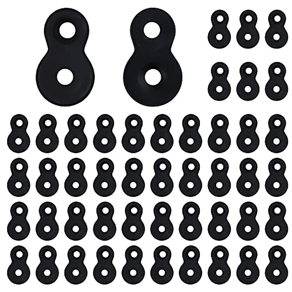 48 Pcs Figure 8 Fastener Steel Table Top Fastener Heavy Duty Hardware Desk Top Fastener for Wood,12 Gauge Steel,Table Top Connector Bracket Desk Top Fasteners Clip,Black