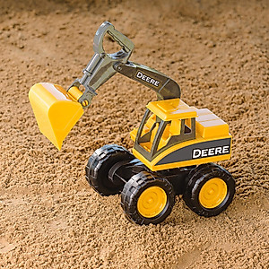John Deere Sandbox Big Scoop Excavator Toy with Tilting Dump Bed - Construction Toys - Frustration Free Packaging FFP - 15 Inch