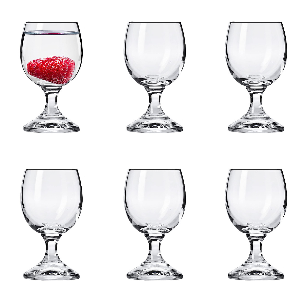 Barski Liquor Glass - Shot Glass - Stemmed Glasses - Set of 6 Glasses - Crystal Glass - 1.4 Oz. - Use it for - Liquor - Whiskey - Vodka - Cordial -Very Durable