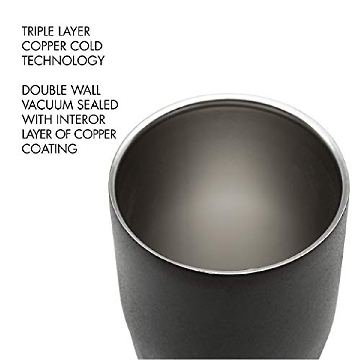 Primula Avalanche Double Walled Vacuum Sealed Stainless Steel Thermal Insulated Tumbler Stays Cold or Hot All Day Long, Reusable Thermos, 1 Count (Pack of 1), Matte Black