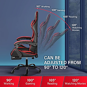 YSSOA Gaming Chair,Ergonomic Office Chair,High Back Computer Chair,Adjustable Swivel Leather Desk Chair,Mesh Task Chair with Headrest and Lumbar Support