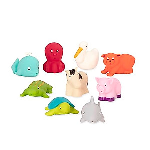 Battat – Assorted Bath Toys – 9Pcs Animal Squirters – Water Squirt Toys – Bath & Pool – 10 Months + – Bath Buddies (9Pcs)