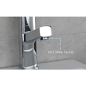 Polished Chrome Brass Sink Valve Diverter Faucet Splitter for Kitchen,Handheld Showerhead or Bathroom Sink Faucet Replacement Part Faucet to Hose Adapter Splitter Part M22 X M24