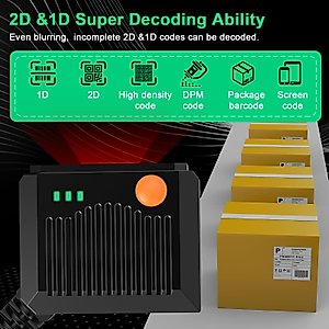 Symcode 2D Embedded Barcode Scanner Fixed Mount Barcode Scanner Scan Engine, Ultra-Rugged Metal Cover 1D 2D QR Barcode Scanner with Auto Sensing