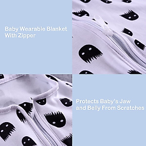 Dsarewor 100% Cotton Soft&Light Sleeveless Sleep Bag Wearable Blanket for Baby Boys and Girls 6-12 Months (color-33-3), (TJG0917)