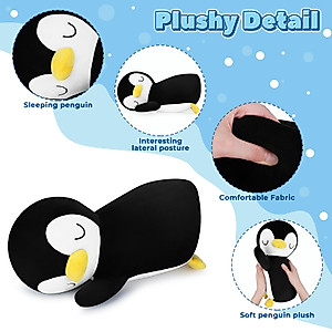 Achwishap Penguin Plush,Soft Penguin Stuffed Animal Plush Toys,Cute Plushies Stuffed Penguin,Kawaii Plush Penguin Pillow,Black Penguin Body Pillow Gifts for Kids Adults Birthday(Penguin,14”)