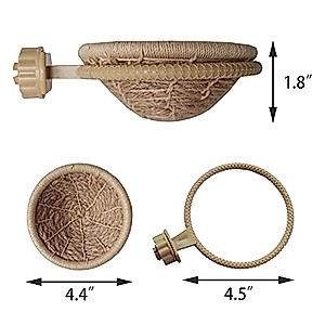 FOIBURELY Bird Breeding Nest Canary Finch Parrot Weave Hemp Rope Nest（4.4inches）