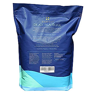 Yareli Dead Sea Bath & Foot Soak, Unscented Magnesium Bath Salt Flakes, Alternative to Epsom Salt, 15lbs with Over 800,000mg of Elemental Magnesium Per Bag