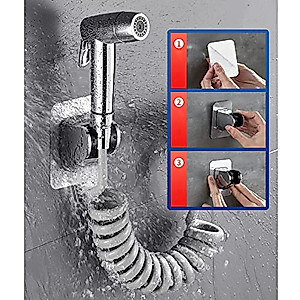 ZLOCYIVHE Bidet Sprayer kit for Toilet Diaper Bidet Toilet Sprayer Toilet Bidet Sprayer Handheld Bathroom Shower Head Hose 3.5M Telescopic Hose Water Divider with Bracket,Chrome
