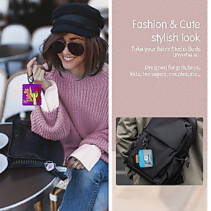 [2Pack] Cute Case for Beats Studio Buds 2021 / Beats Studio Buds Plus Case 2023, Funny 3D Cartoon Food Silicone Skin Cover for Beats Studio Buds Girl Boys Teens (Purple Potato Chips + Sport Water)