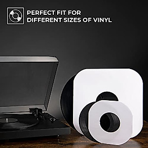BIG FUDGE Vinyl Record Inner Sleeves 100x | Made from Heavyweight & Acid Free Paper | Album Covers with Round Corners for Easy Insert | Slim Record Jackets to Protect Your LPs & Singles | 12"
