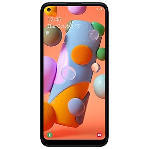 Total Wireless Samsung Galaxy A11 4G LTE Prepaid Smartphone (Locked) - Black - 32GB - Sim Card Included - CDMA