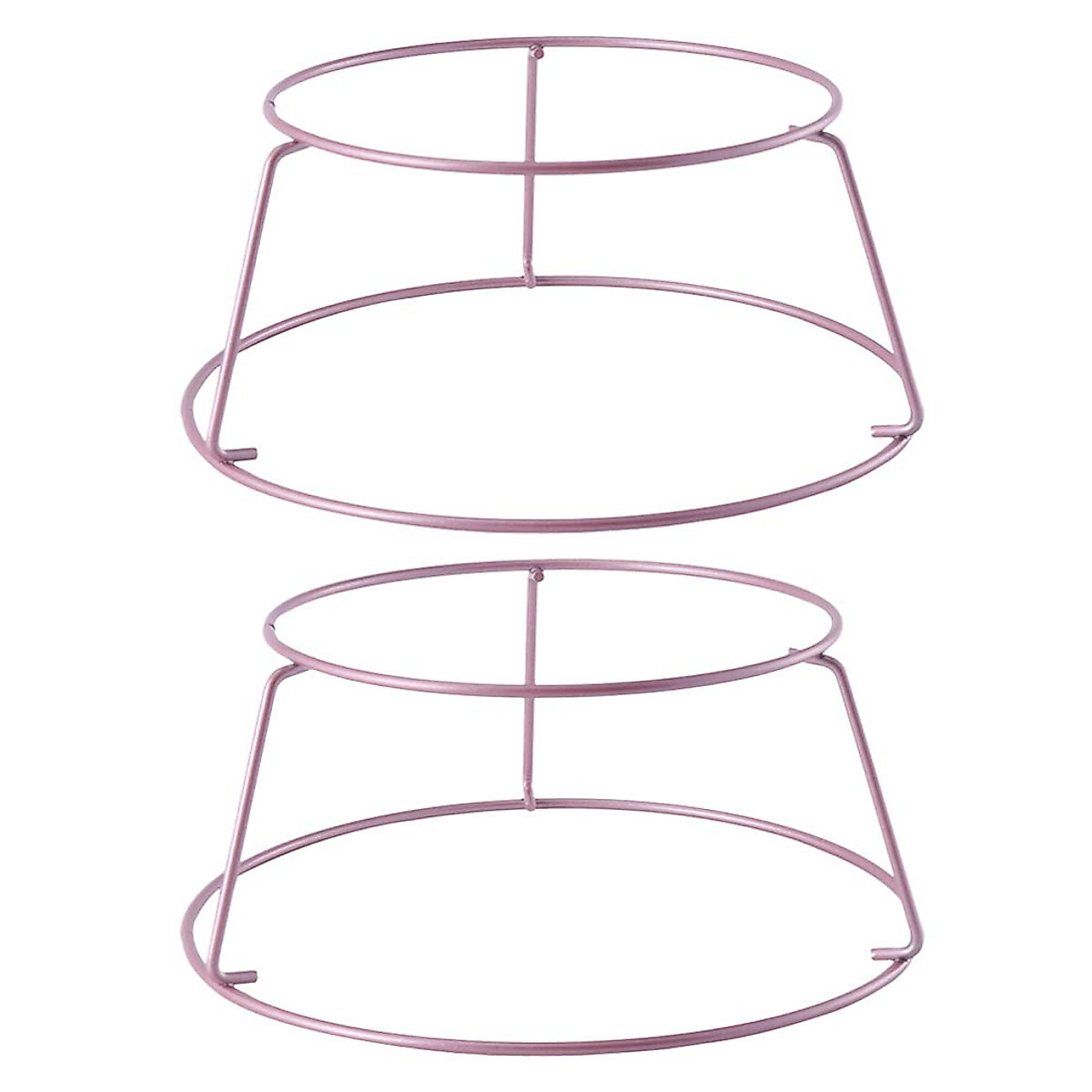 DOITOOL 2Pcs Bread Cooling Rack Stainless Steel Non Stick Cooking Stand Cookies Cakes Drying Rack Bread Storage Holder Baking Supplies Rose Gold