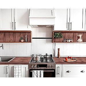 Timgle 15.7" x 984" Wood Grain Peel and Stick Wallpaper Faux Wood Contact Paper Removable Self Adhesive Vinyl Film Vintage Rustic Wall Roll Cover for Cabinet Drawer Shelf Liner Furniture (Wood Grain)