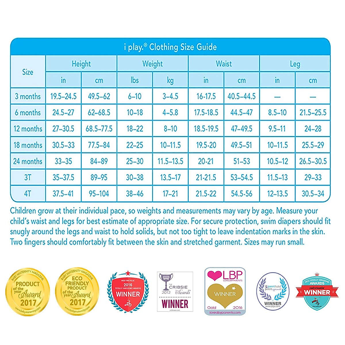 i Play by Green Sprouts Girls Reusable Absorbent Toddler Swim Diapers - Swimming Suit Bottom | No Other Diaper Necessary Aqua Coral Reef 3T