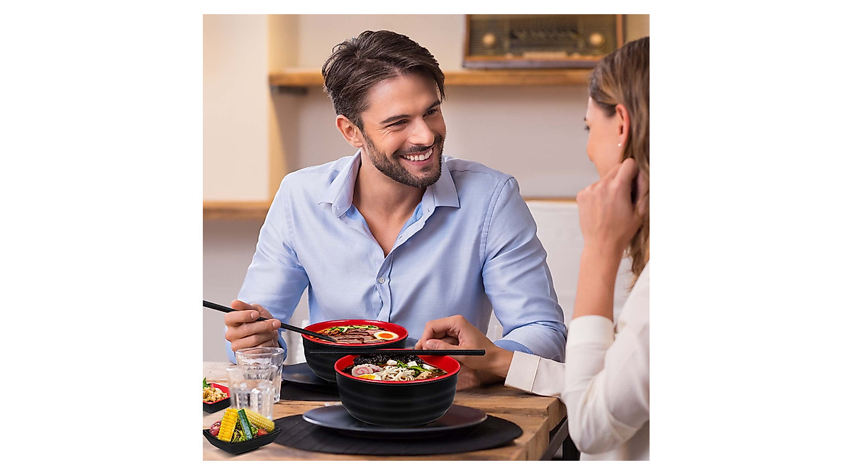 Meekoo 6 Sets Japanese Ramen Bowl - Perfect for Noodles