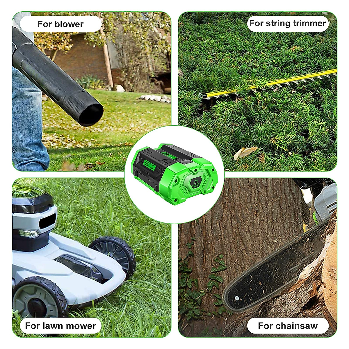 YongerTool 56V 5.0Ah 5000mAh Lithium Ion Battery Replacement for EGO BA2800T BA2242T BA1400T BA4200T with Fuel Gauge