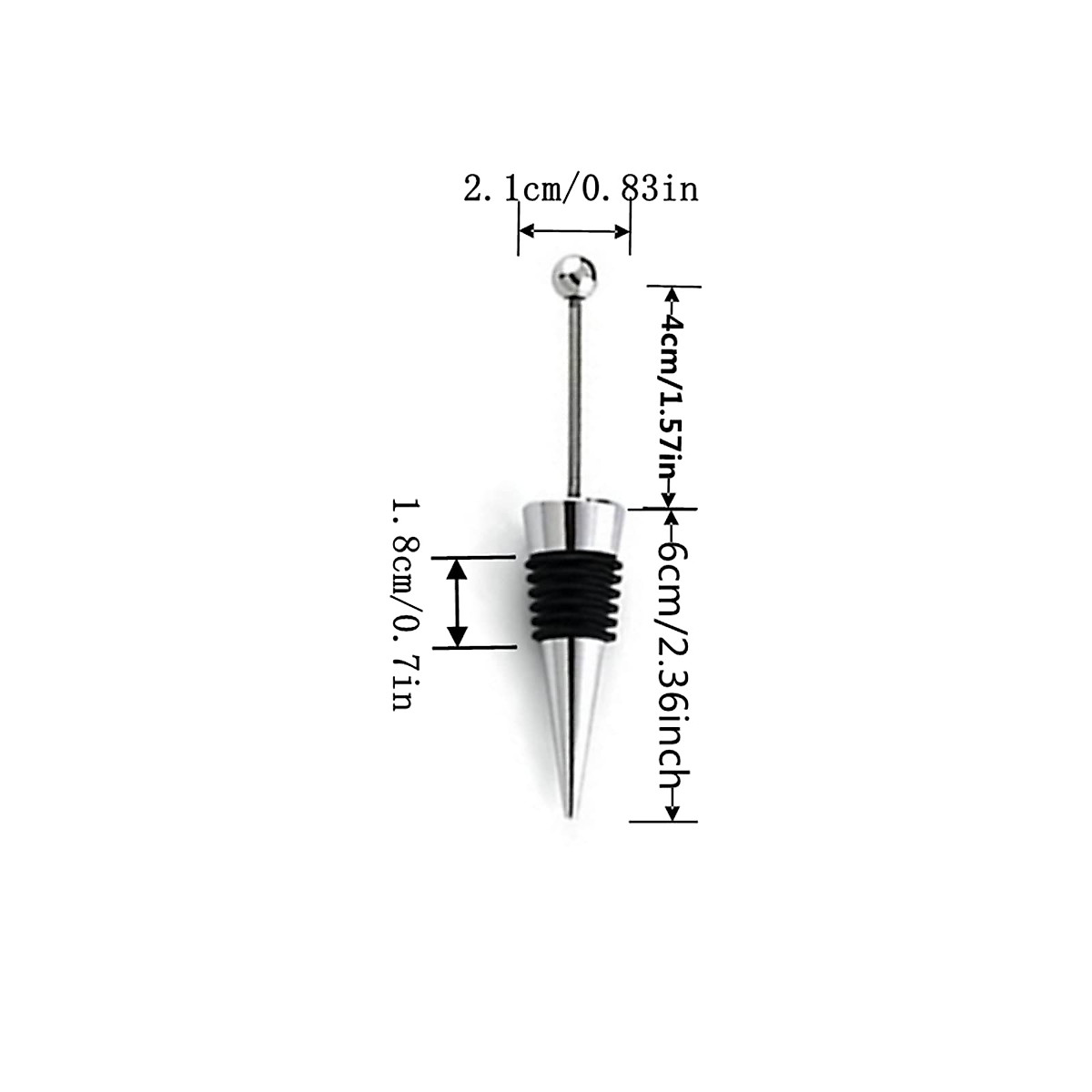 10Pcs Wine Stoppers for Wine Bottles, ENLAYER Stainless Steel Wine Saver Bottle Stopper, Reusable Wine Corks for Beverage, Silicone Wine Stopper For Gifts, Holiday Party, Wedding, Bar