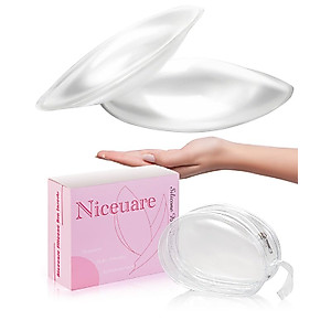 Niceuare Bra Inserts Push Up Premium Silicone Breast Enhancers Comfort & Natural Enhancement Bra Pads Waterproof Breast Lift Large Add 2+ Cup