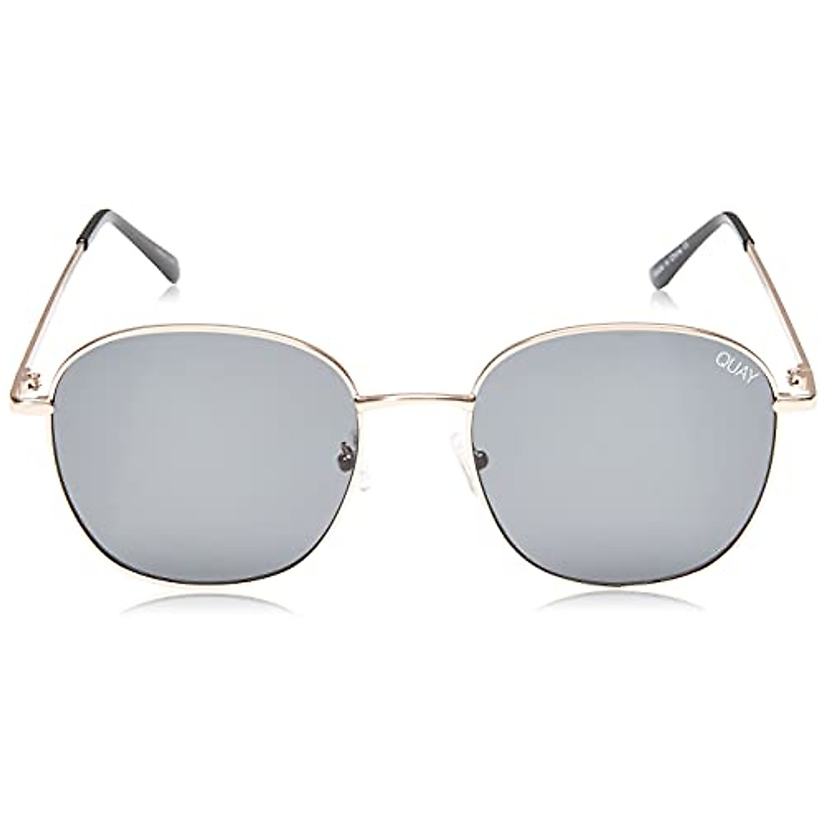 Quay - Womens Sunglasses, Round Lenses with UV Protection, Oversized Sunglasses (Jezabell, Gold)