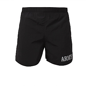 Black P/t Army Shorts, Black, Medium