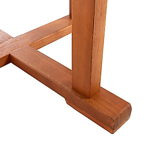 SAFAVIEH Outdoor Collection Pate Natural/ Navy Cushions/ Geometric Pattern Pillows 3-Piece Bar Table Bistro Set