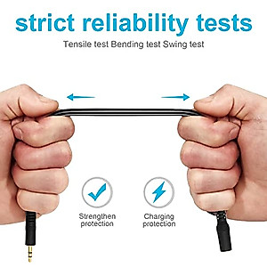 DCEZAEIN Headphone Extension Cable 3ft, Male to Female 3.5mm Audio Cable Compatible with iPhone iPad Tablet Media Players, Hi-Fi Sound Gold Plated Jack Headphone Jack Extender