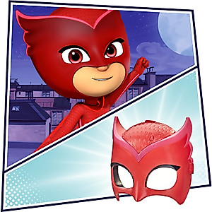 PJ Masks Owlette Deluxe Mask Set, Preschool Superhero Dress-Up Toy with Light-up Mask and Owl Wings Accessory for Kids Ages 3 and Up