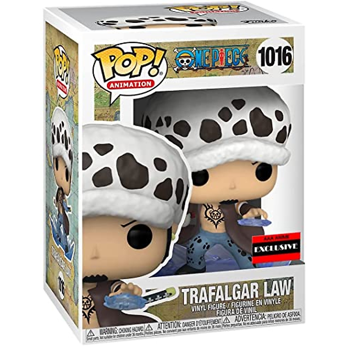 POP One Piece - Trafalgar D. Law Room Attack (AAA Anime Exclusive) Funko Vinyl Figure (Bundled with Compatible Box Protector Case), Multicolor, 3.75 inches