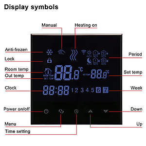 Wengart WiFi Smart Thermostat WG03,AC120V Max16Amp Heat Only 2.4GHz Wi-Fi APP TUYA for Electric Underfloor Heating with 3m Probe Sensor,Compatible with Alexa Echo/Google Home