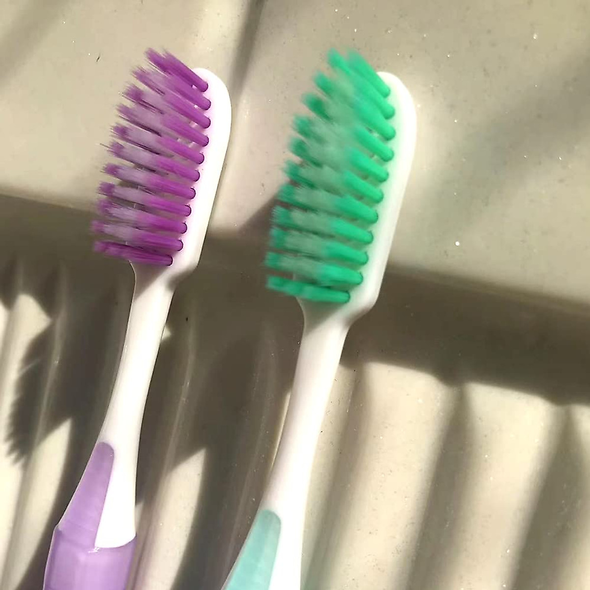 weizhang 50 Toothbrushes Affordable Bulk Pack for Travel, Hotel, Guest, ndividually Wrapped Purple and Blue