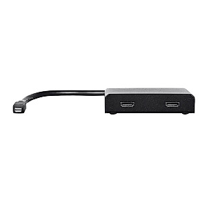 Monoprice 2-Port Mini DisplayPort 1.2 to HDMI Multi-Stream Transport (MST) Hub, Mini DP to HDMI,Black