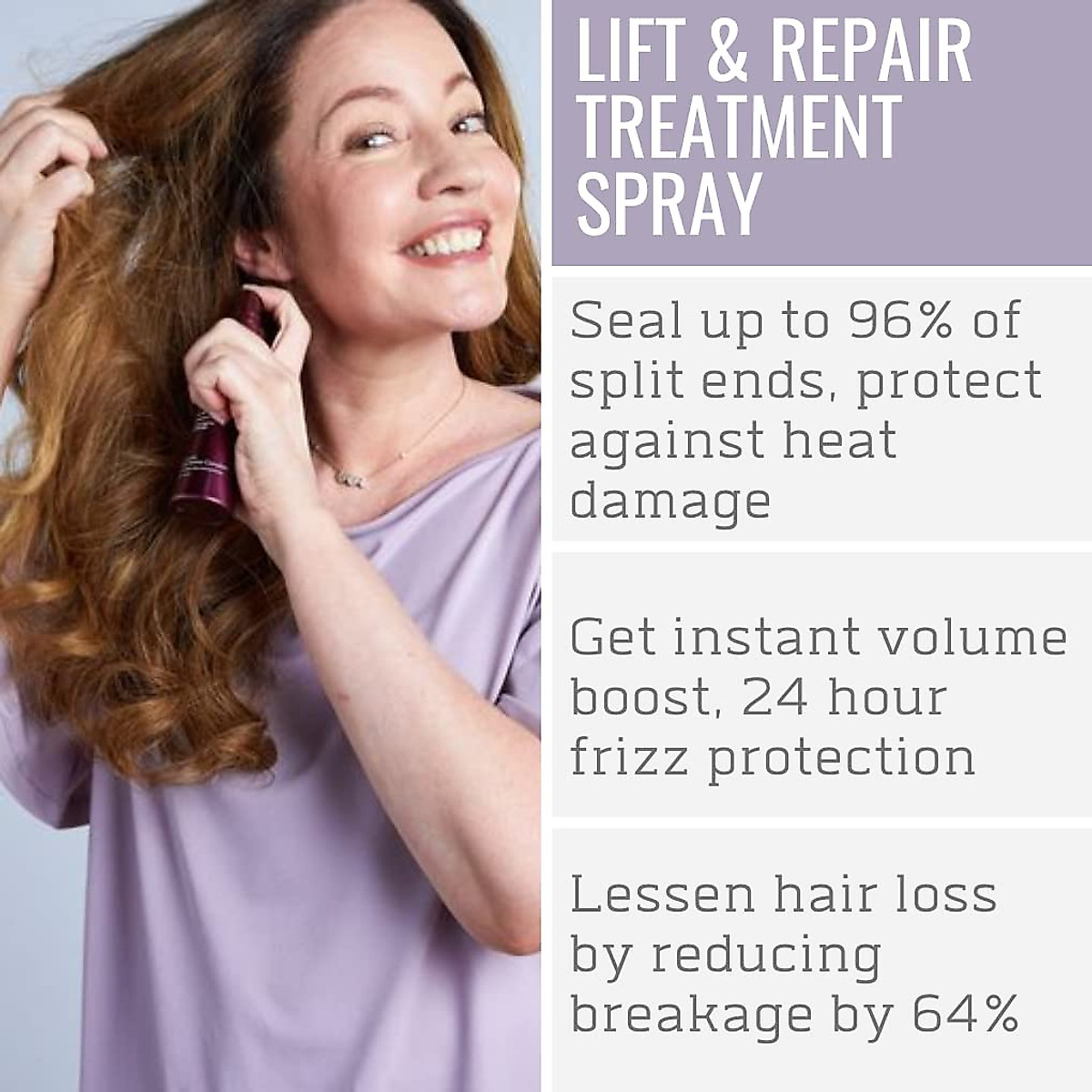 Damage Control Hair Growth System by Keranique includes Keratin Shampoo, Conditioner, Follicle Boosting Hair Growth Serum and Instant Volume Lift and Repair Treatment Spray Paraben Sulfate Free