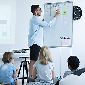 Boao Whiteboard Magnetic Plastic Holder, 8 Pieces Colorful Magnetic Markers with Eraser Cap, Magnetic Whiteboard Eraser for School Office Home 100th Day of School, 10 Pieces Totally