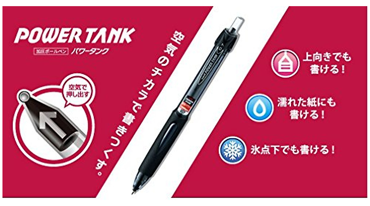 Mitsubishi Pressurized Ballpoint Pen - 10 Pack, Blue Ink